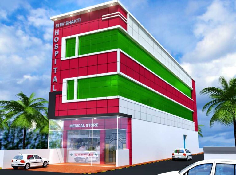 Exterior hospital elevation design | Ebhosworks