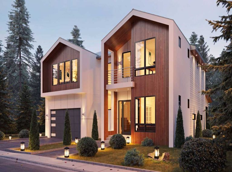 UNIQUE CONTEMPORARY STYLE HOUSE PLAN