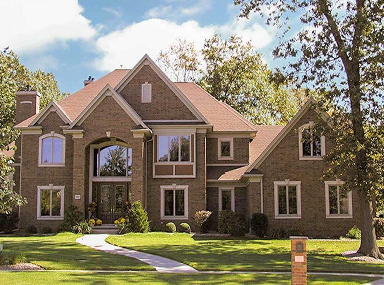 Brick Mansion house design | Ebhosworks