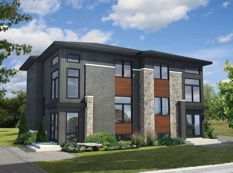 CONTEMPORARY DUPLEX STYLE HOUSE PLAN