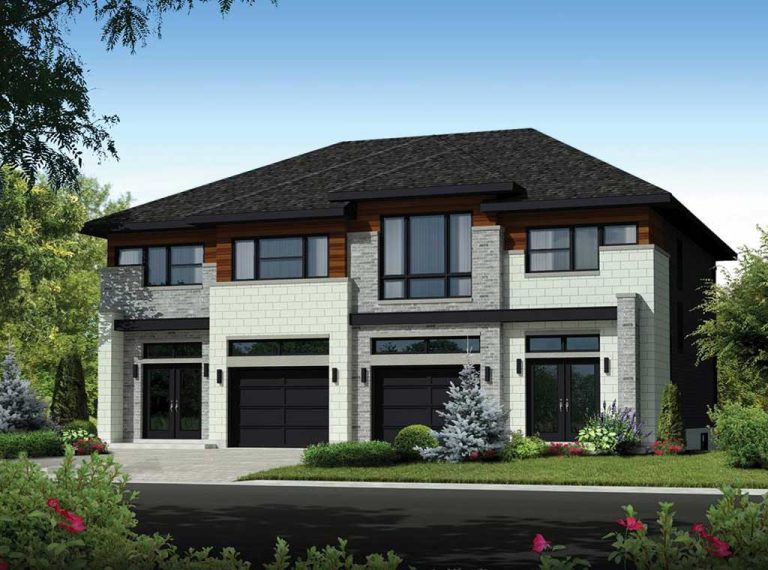 MODERN DUPLEX STYLE HOUSE PLAN | Ebhosworks