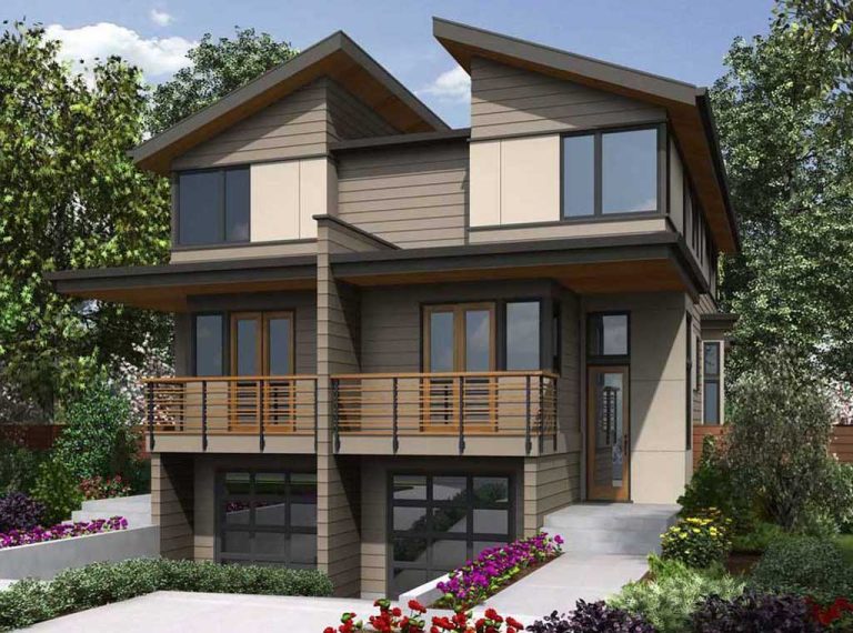 MODERN DUPLEX STYLE HOUSE PLAN | Ebhosworks