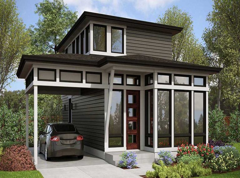 TWO BEDROOM MODERN STYLE HOUSE PLAN