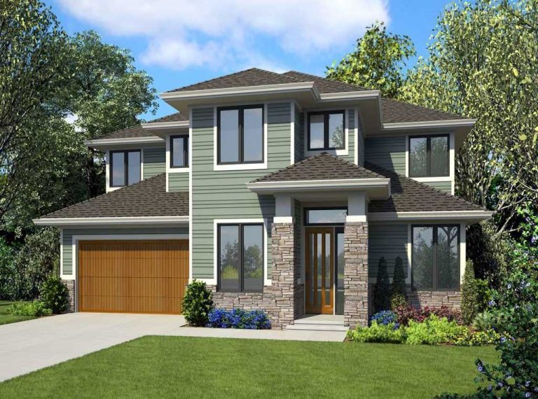 TWO STORY CONTEMPORARY STYLE HOUSE PLAN